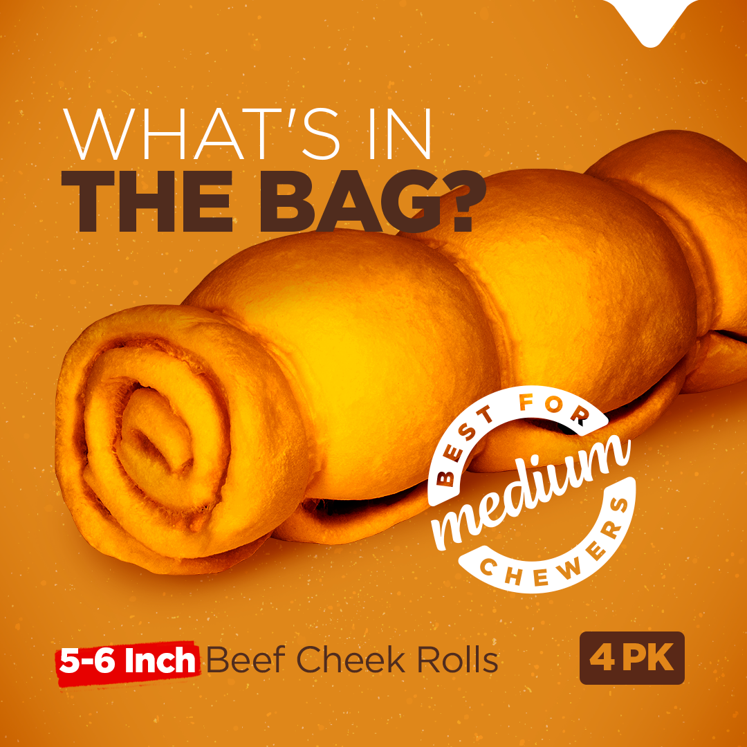 Beef Cheek Rolls Peanut Butter Flavor - 5-6 Inch