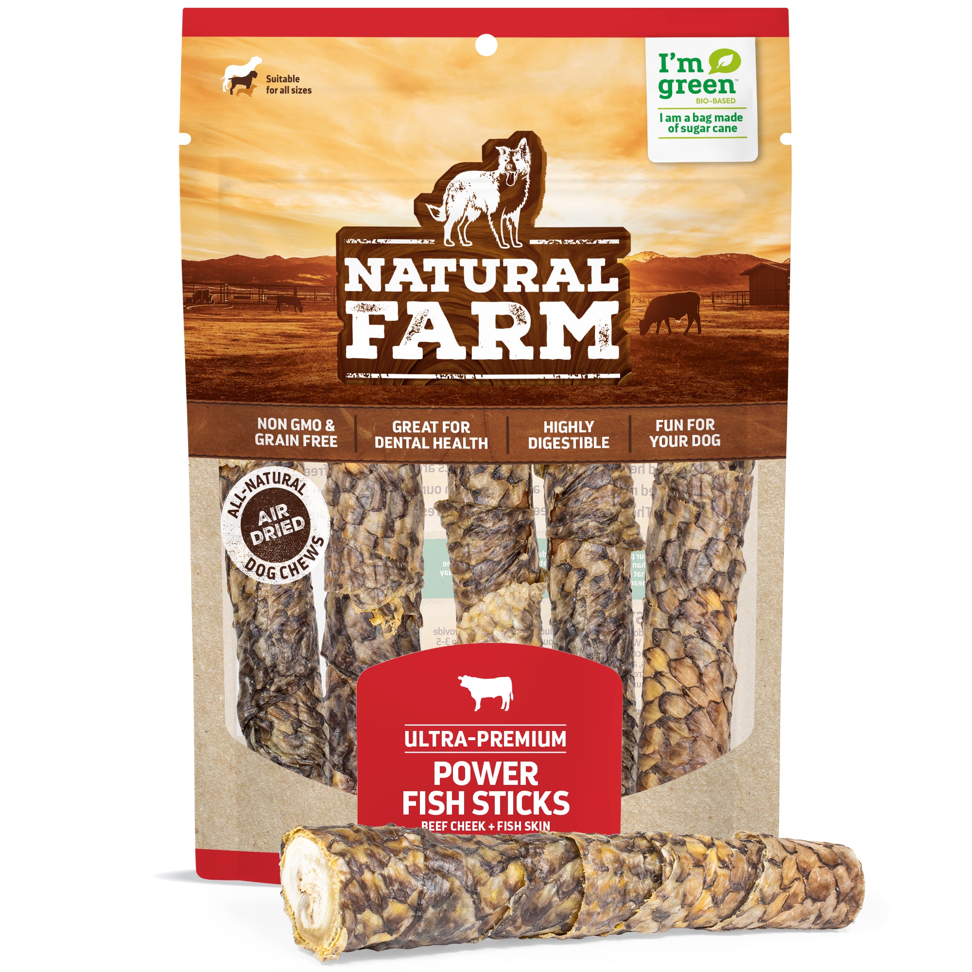 Power Fish Sticks - 6 Inch - Natural Farm